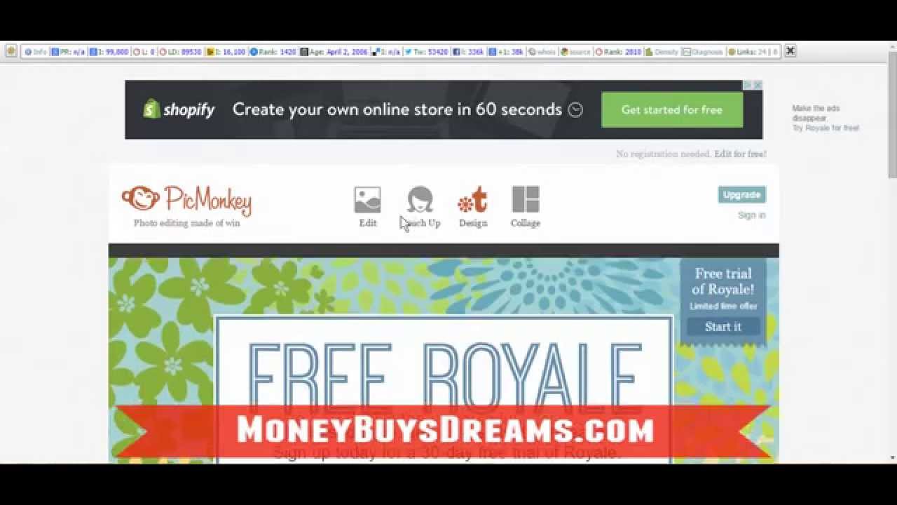 PicMonkey Free Image Editing Tool Review and Walk Thru - YouTube