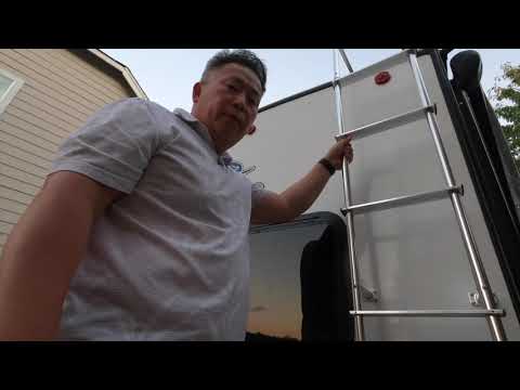 How to install universal exterior rv ladder on a 2018 jayco jay feather ...