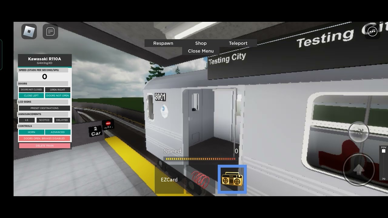 R110A testing + with MRT doors Closing crime - YouTube