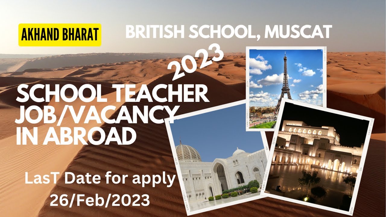Teaching vacancy in British School Muscat - YouTube
