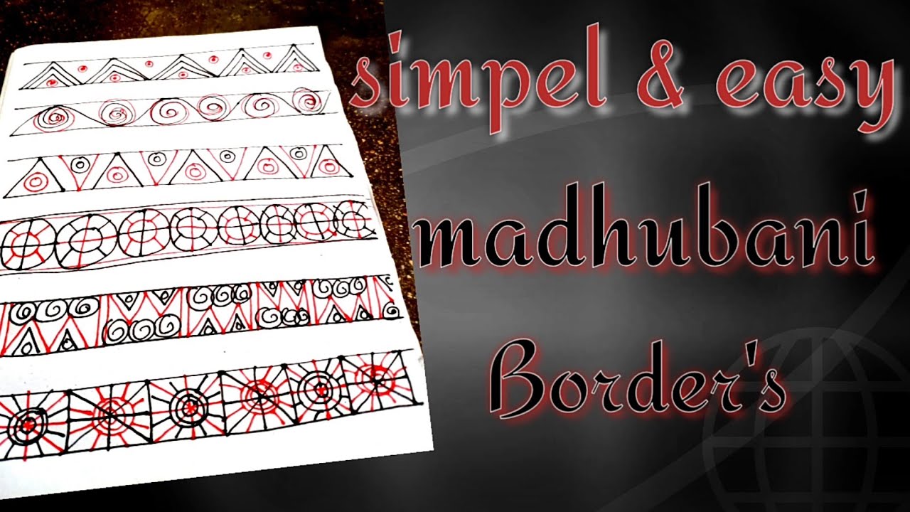 madhubani art basic borders designs for beginner's/madhubani tutorial ...