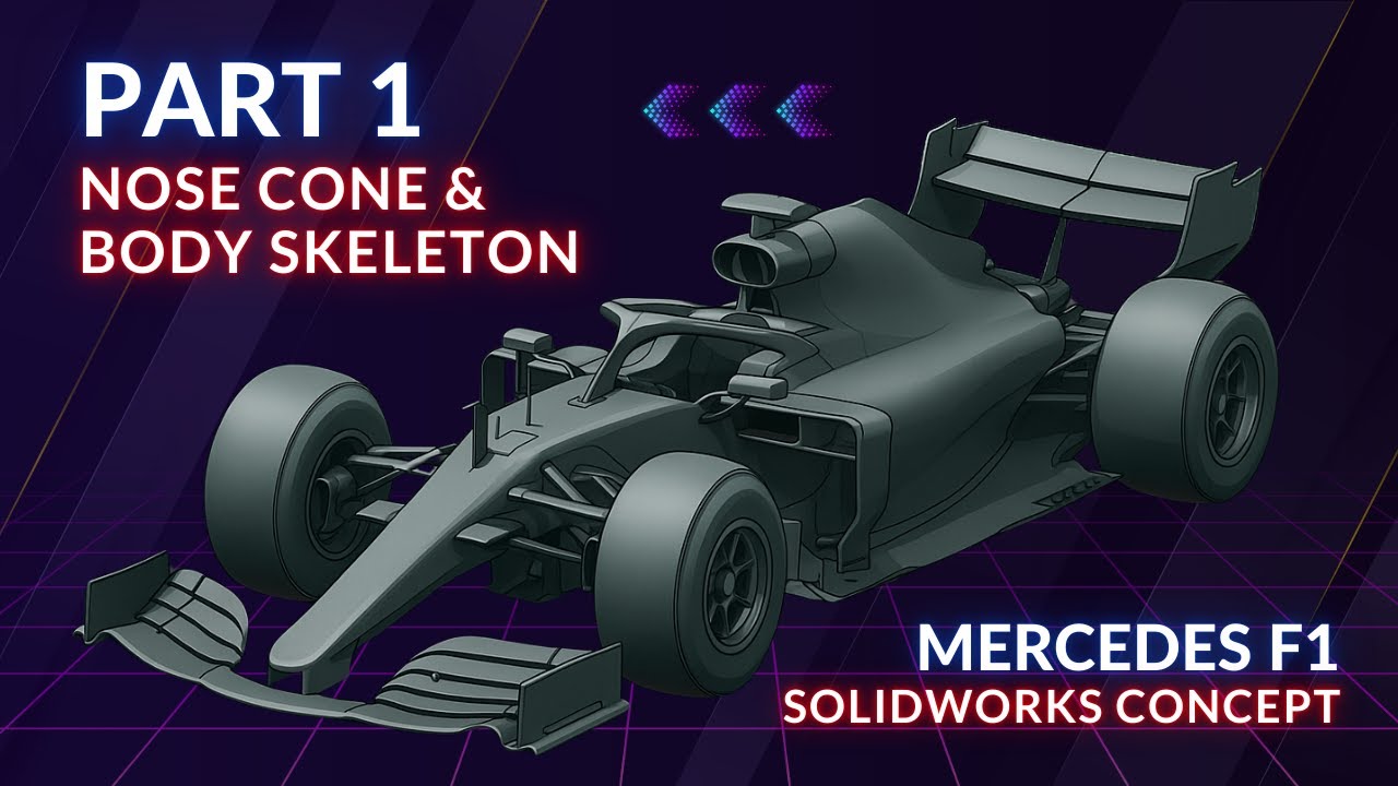 Part 1: Nose Cone & Body Skeleton – Mercedes F1 W16 SolidWorks Concept ...