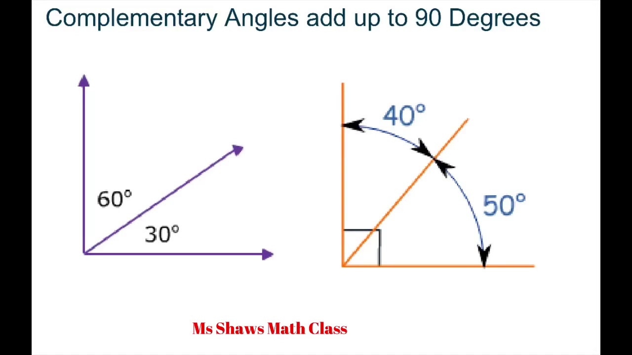 Examples Of Complementary Angles Solve For X YouTube