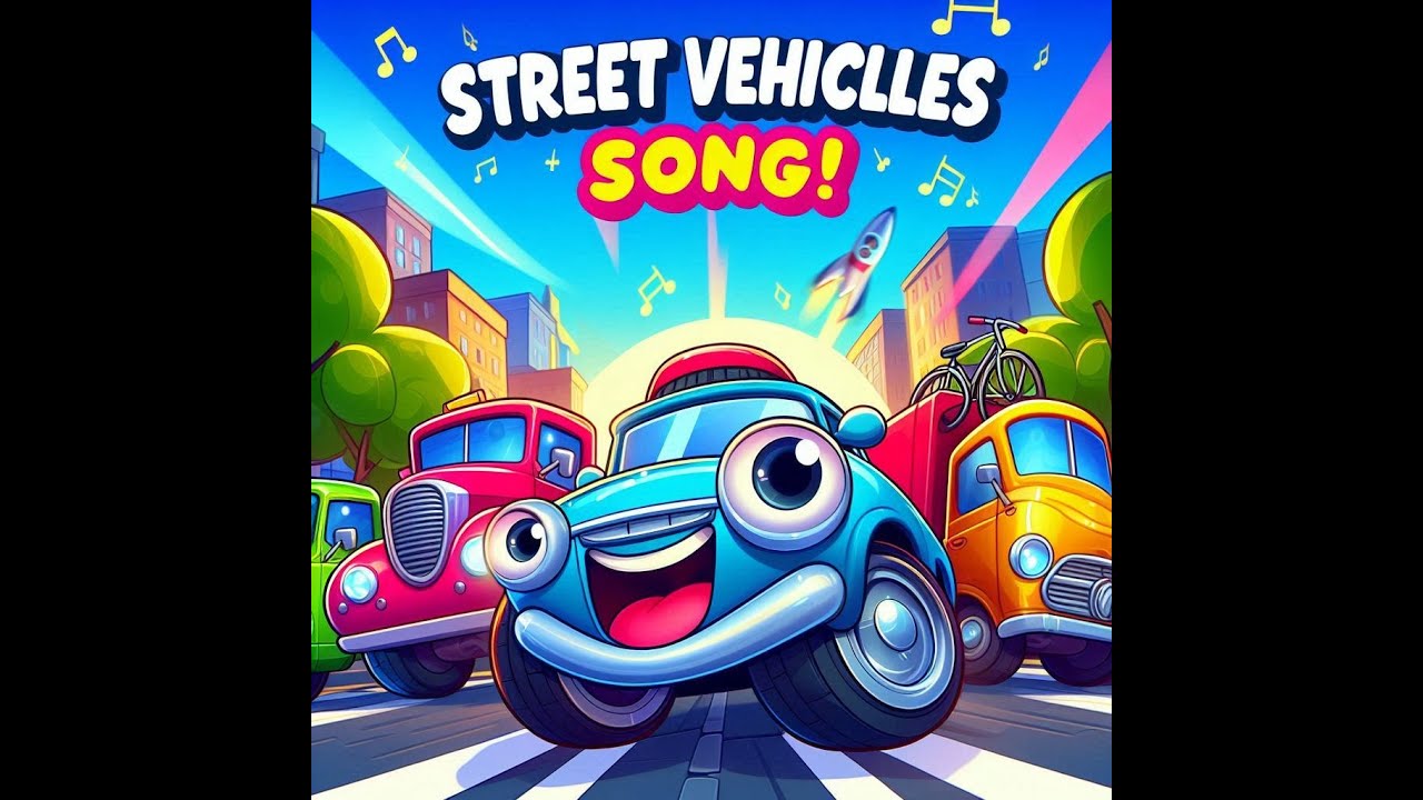 Street Vehicles with Wheels! 🚗 Fun Cartoon Song for Kids #kidsrhymes ...