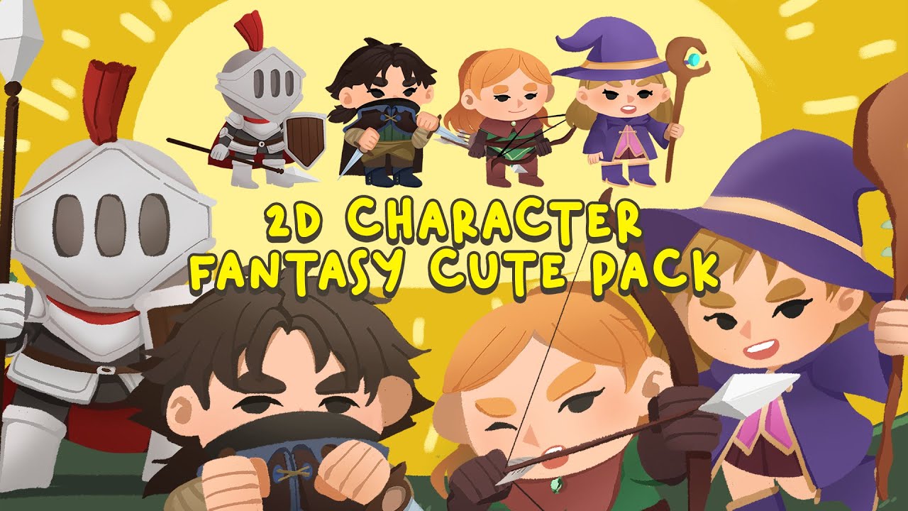 2D Character Fantasy Cute Pack - YouTube