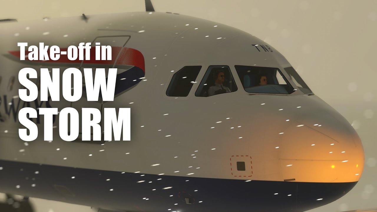 [MSFS 2020] DRAMATIC TAKE-OFF in FREEZING RAIN from Athens - YouTube