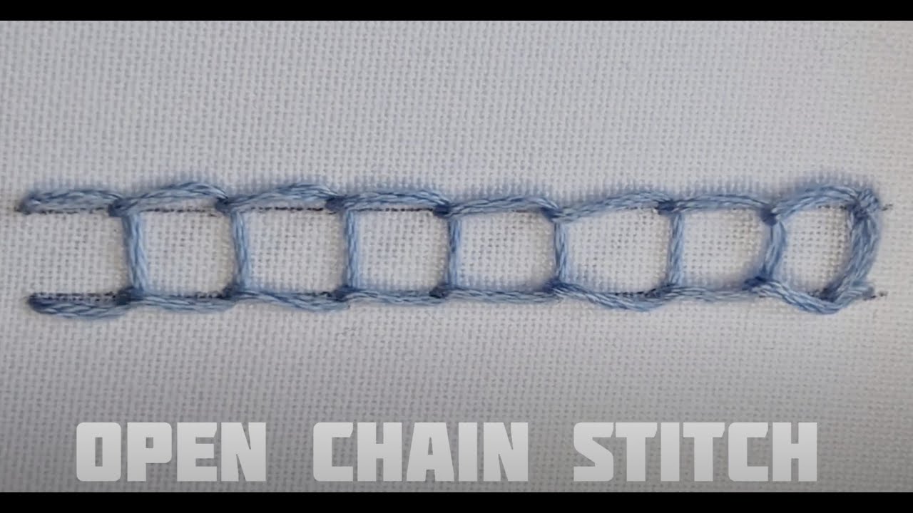 Learn How to Do an Embroidery Open Chain Stitch - YouTube