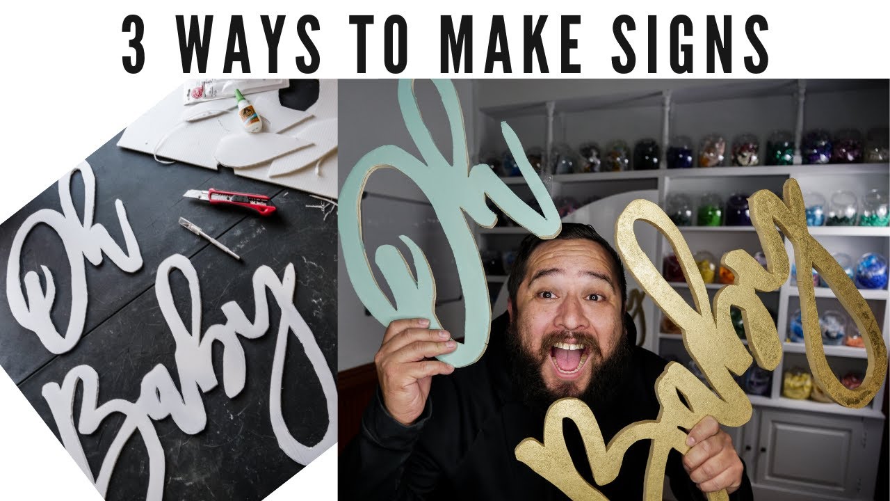 How to make Backdrop Signs for Events - YouTube
