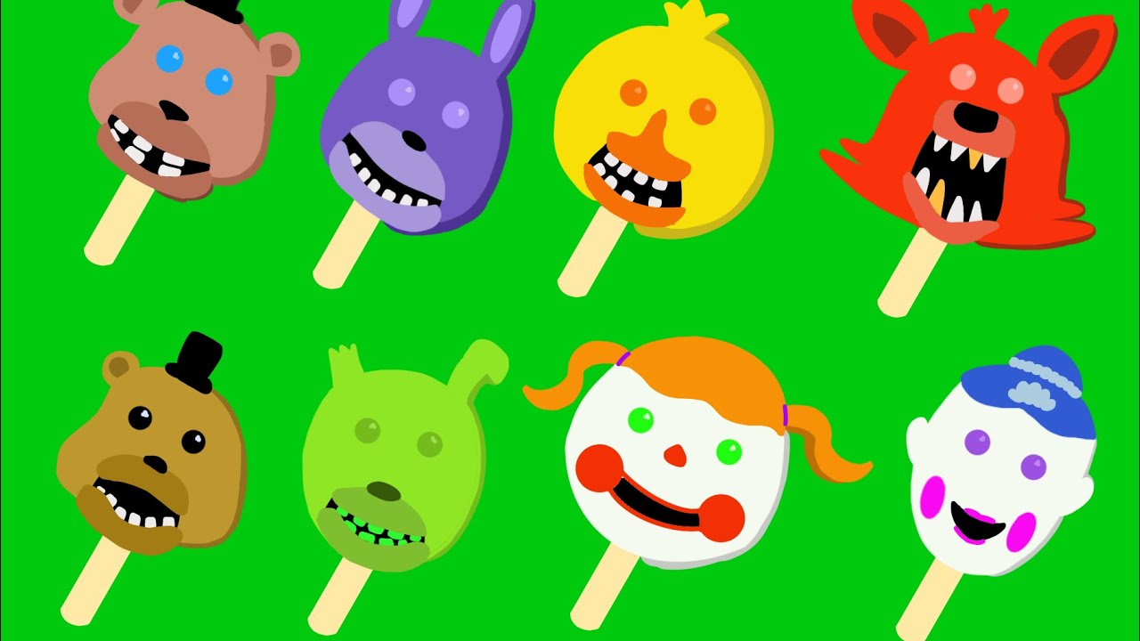 Five nights at Freddy’s characters as popsicles. (Made by me) - YouTube