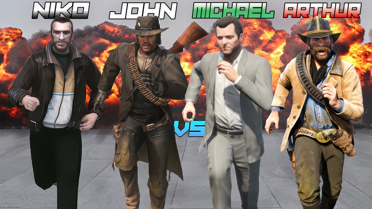 🔥Ragdolls and Physics ️GTA 4 vs RDR 1 vs GTA 5 vs RDR 2⬅️ - YouTube