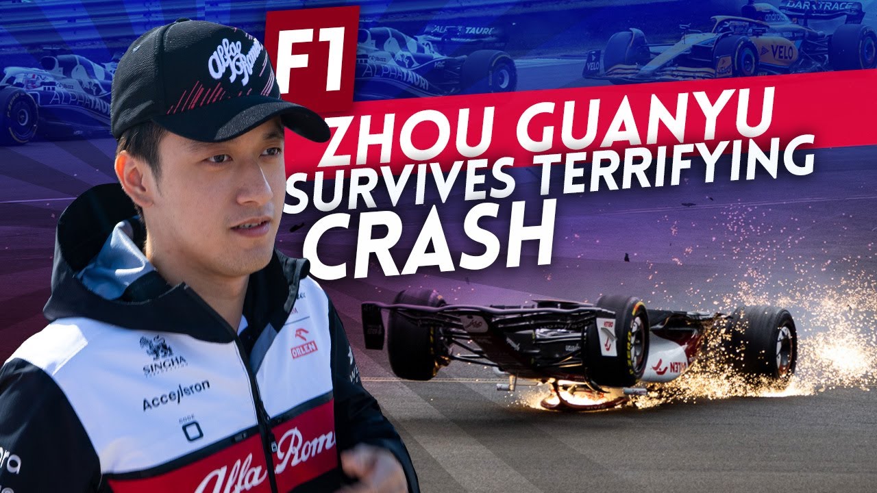 Zhou Guanyu Survives Terrifying Crash - YouTube