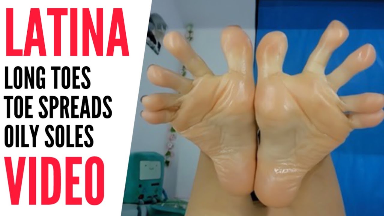 Latina Oily Soles Whit Super Long Toe Spreads Wide (PREVIEW) - YouTube