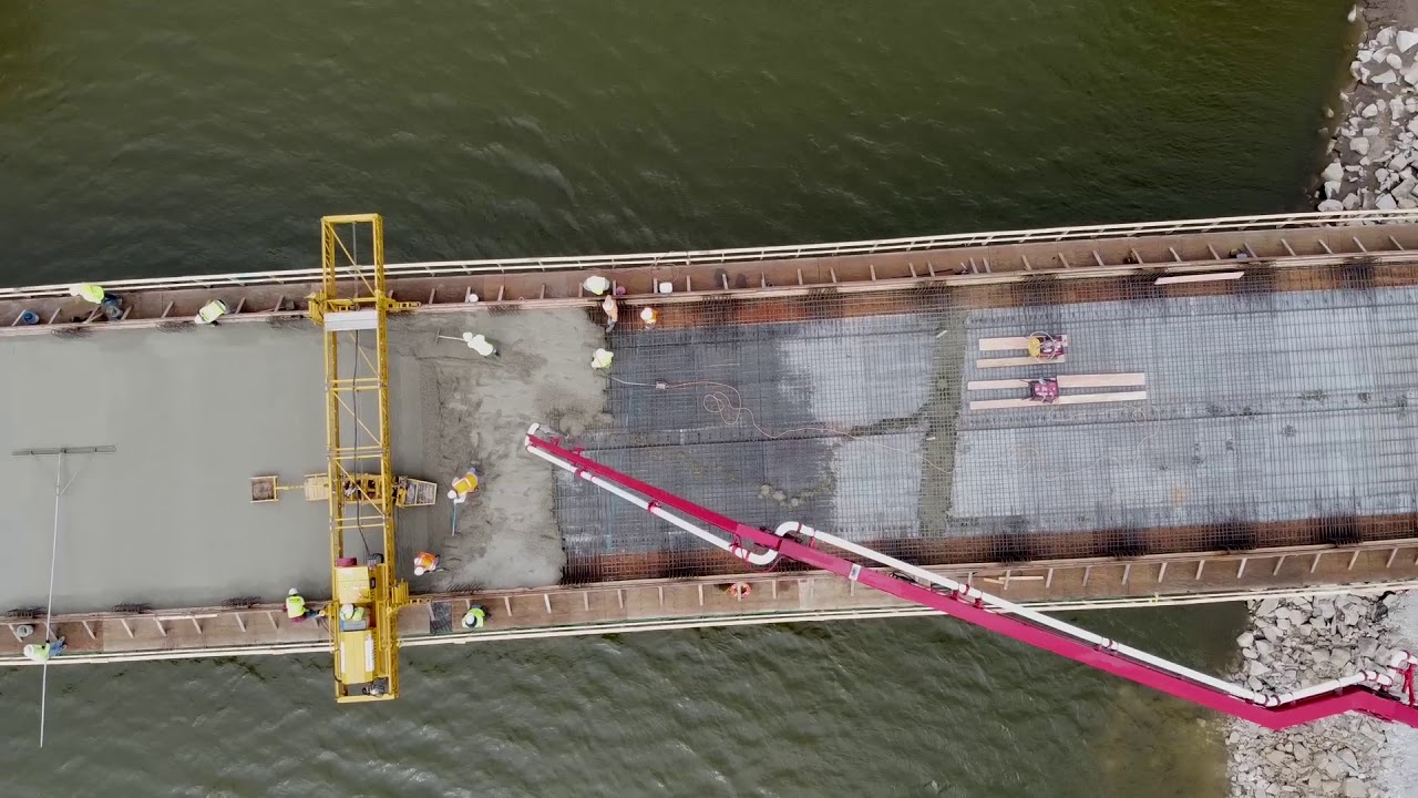Taylor Bridge Concrete Pour - YouTube