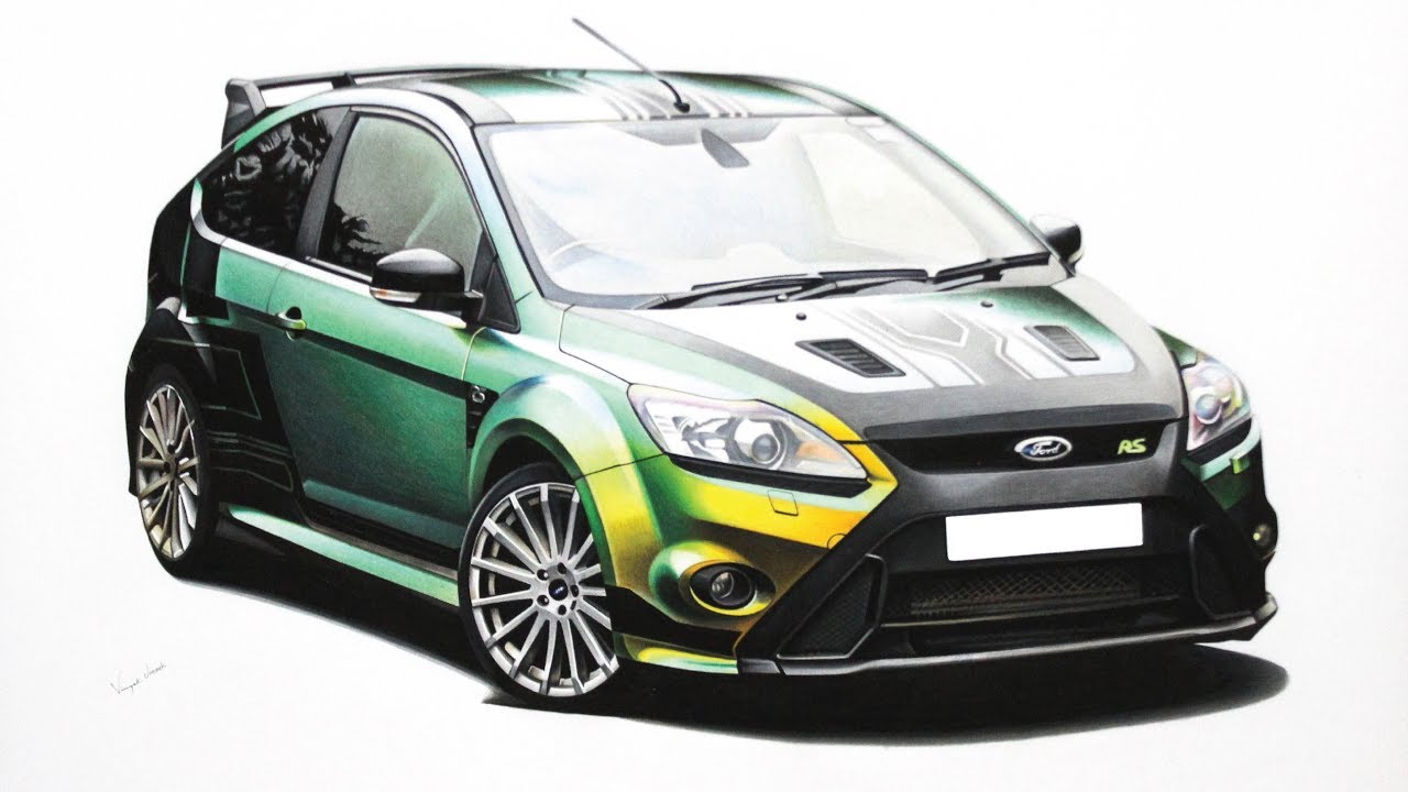 Ford Focus RS Drawing - YouTube