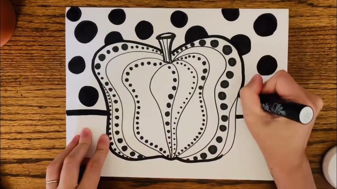 Do This Art: Polka Dot Pumpkin (Fall Art) - YouTube
