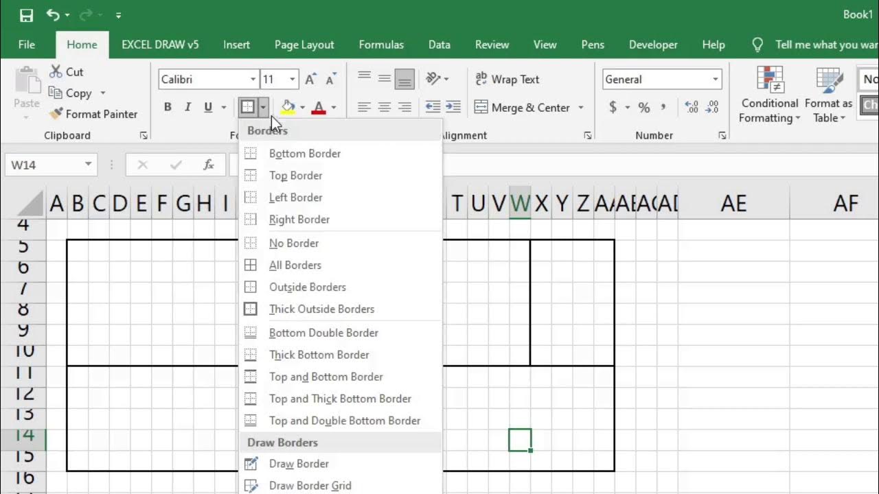 How to Draw and Create a Floor Plan In EXCEL like CAD - Part 2 - Live ...