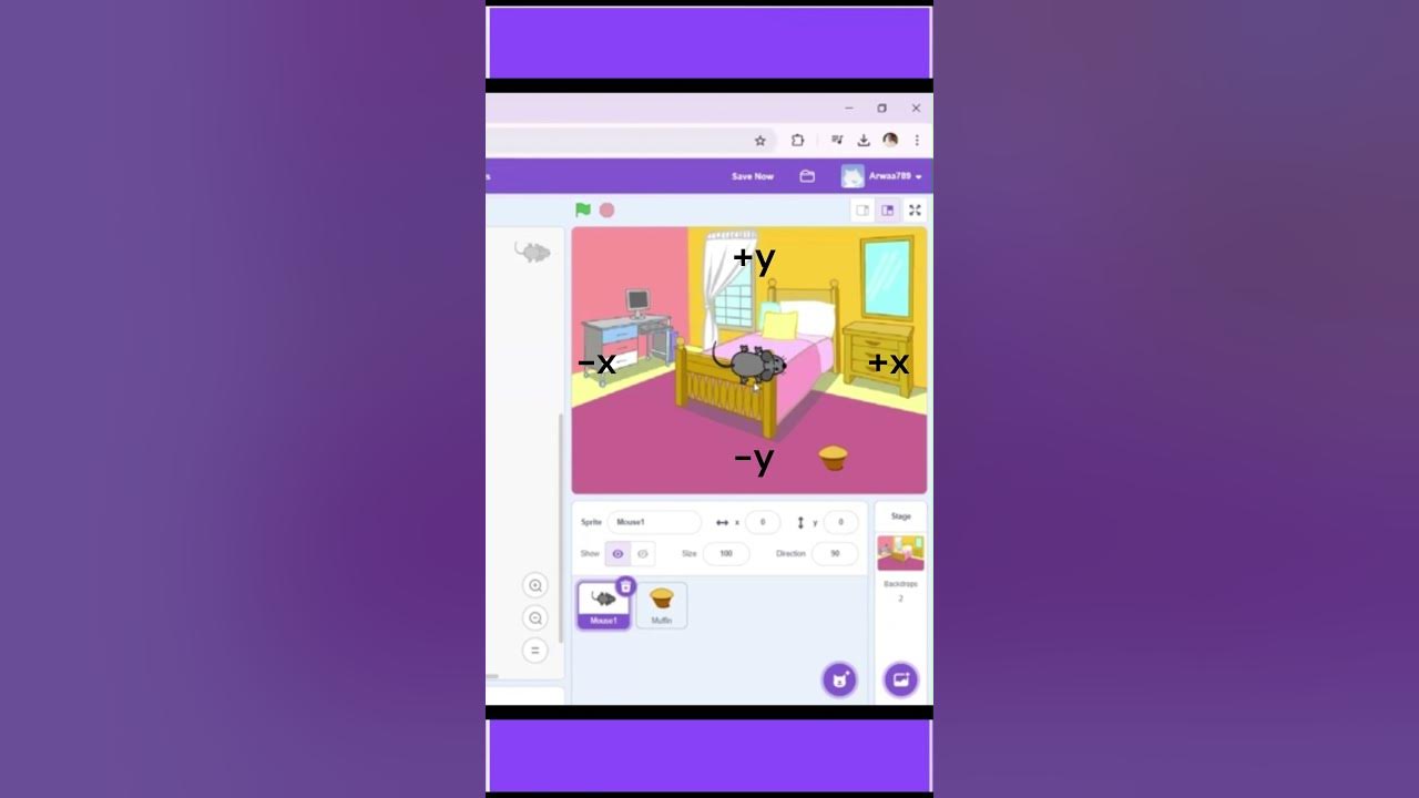 How to MOVE SPRITE using ARROWS KEYS in SCRATCH. #gamedev #shorts #tutorial #learning #move ...