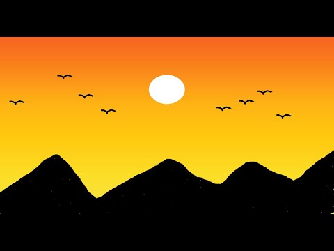 Morning sun drawing in Ms paint - YouTube