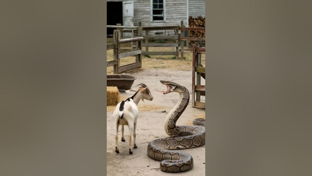 Python attacks Goat - YouTube