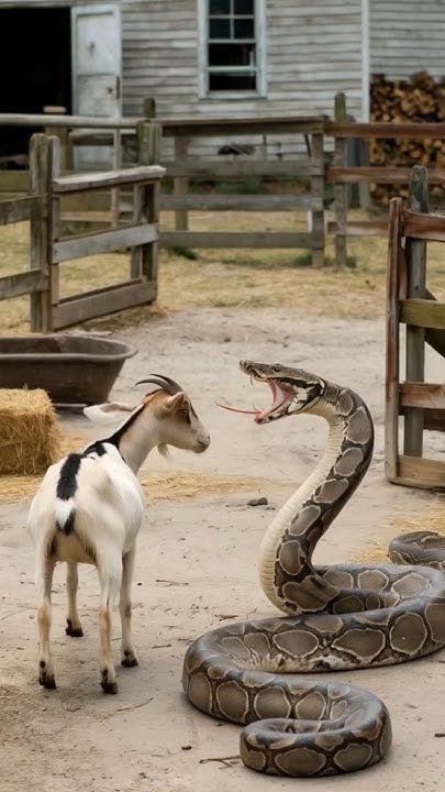 Python attacks Goat - YouTube