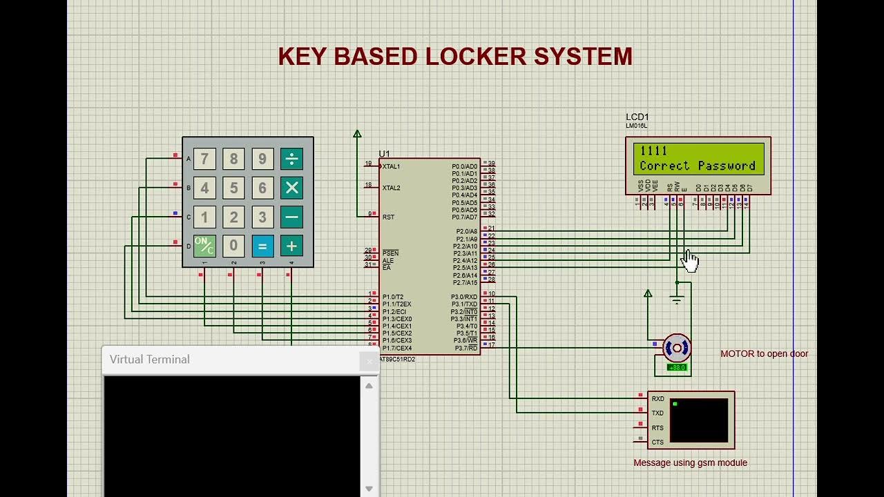 Password based money locker using 8051 microcontroller - YouTube