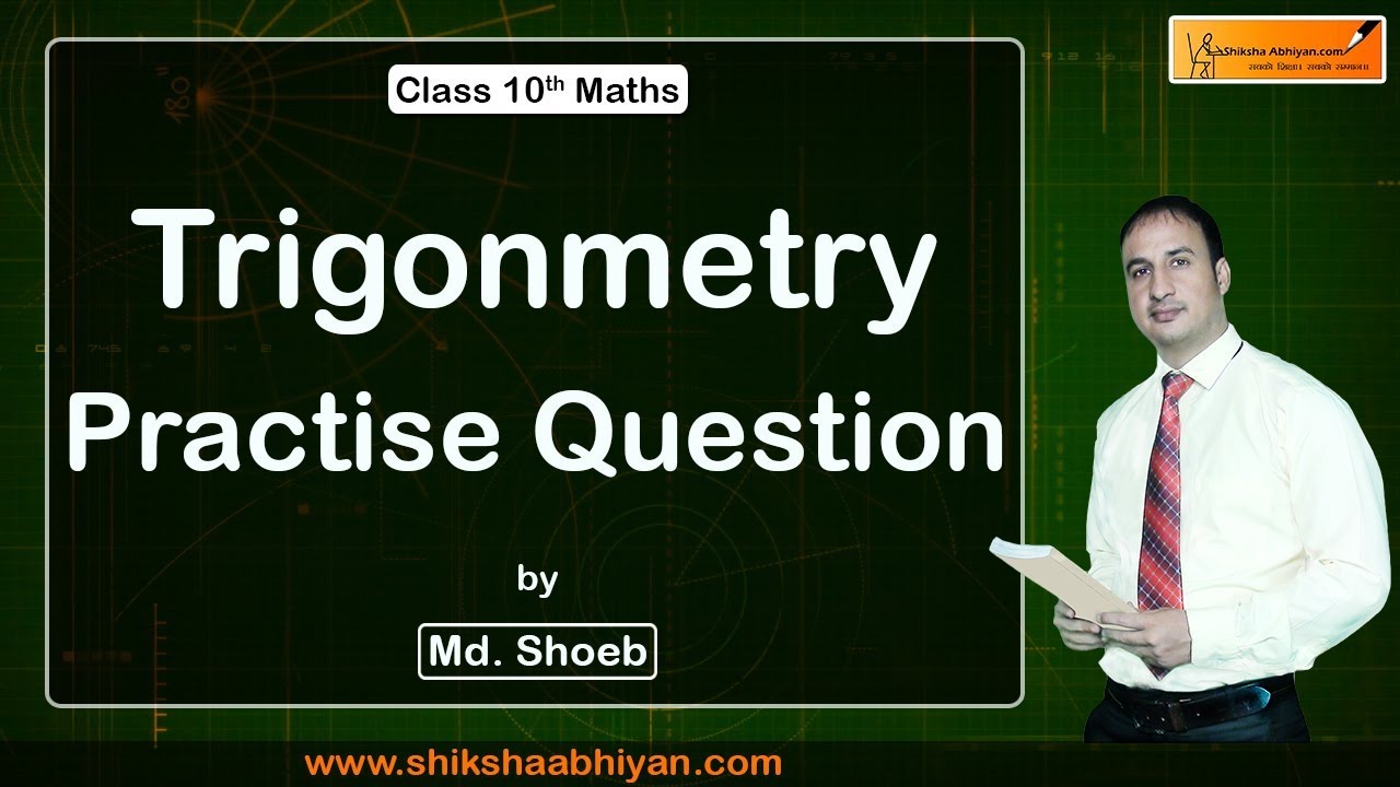 CBSE Class 10 Maths- Trigonmetry Practise Question - YouTube