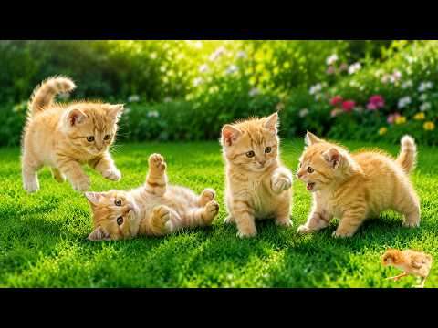 💚🐱 Beautiful Kittens Exploring the Green Garden | Cute Cat Video | Cat Sounds