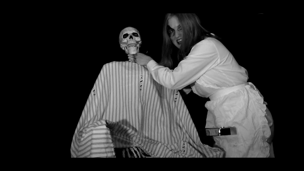 Barbershop Skeleton Halloween Projector Video - YouTube