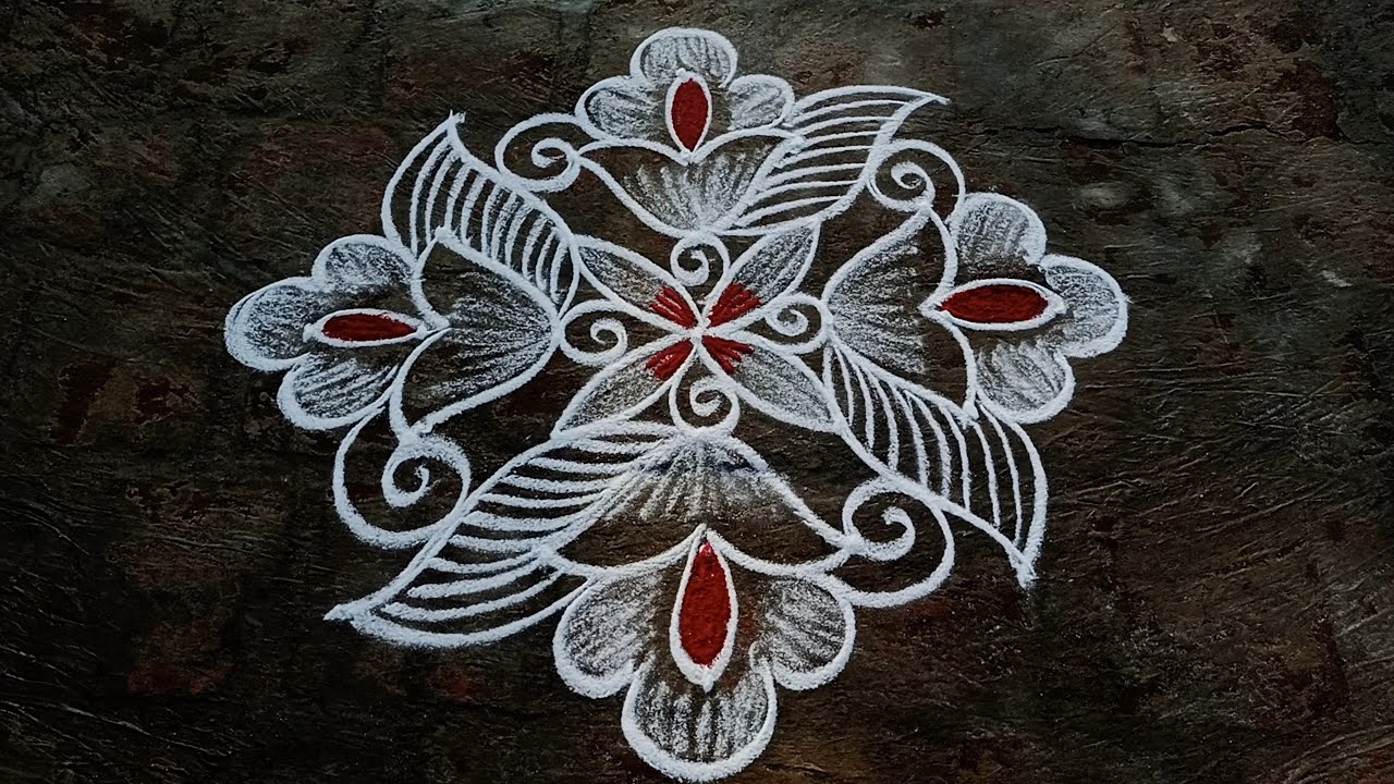 traditional pulli kolangal (7*1) | kolam with dots | latest kolangal ...