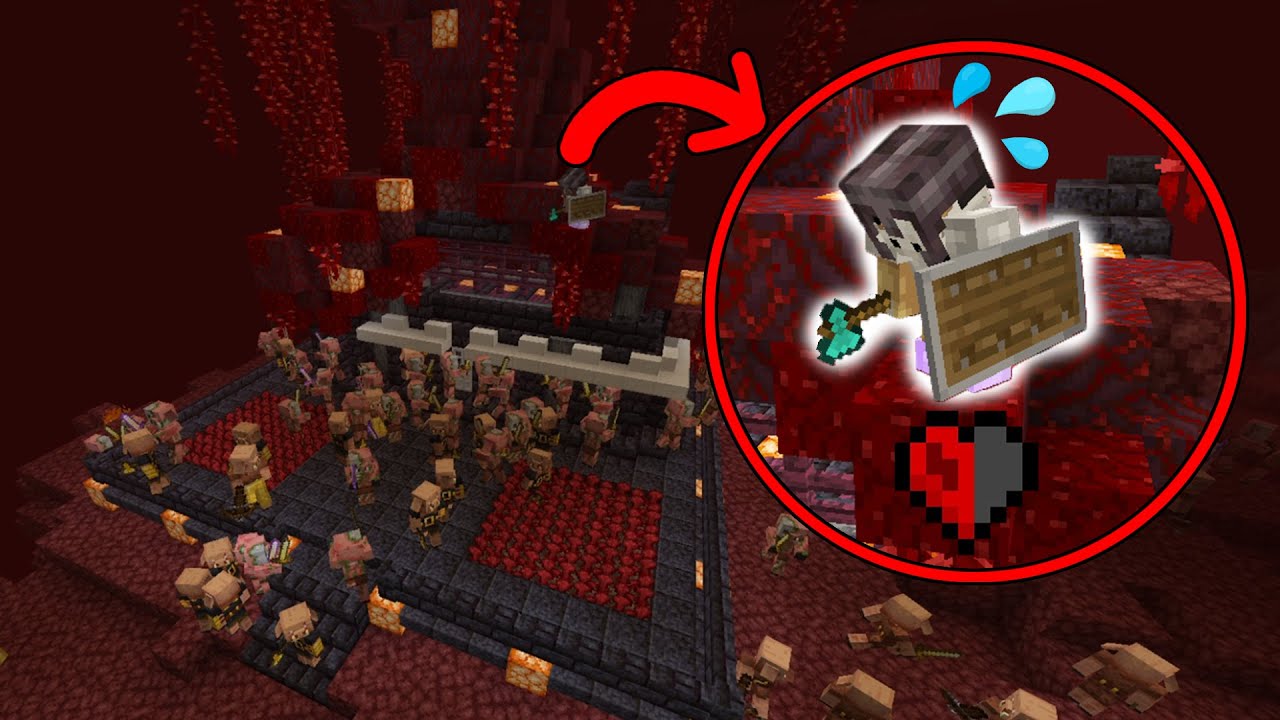 Surviving in HARDCORE Minecraft in ONLY The NETHER - part 2 - YouTube