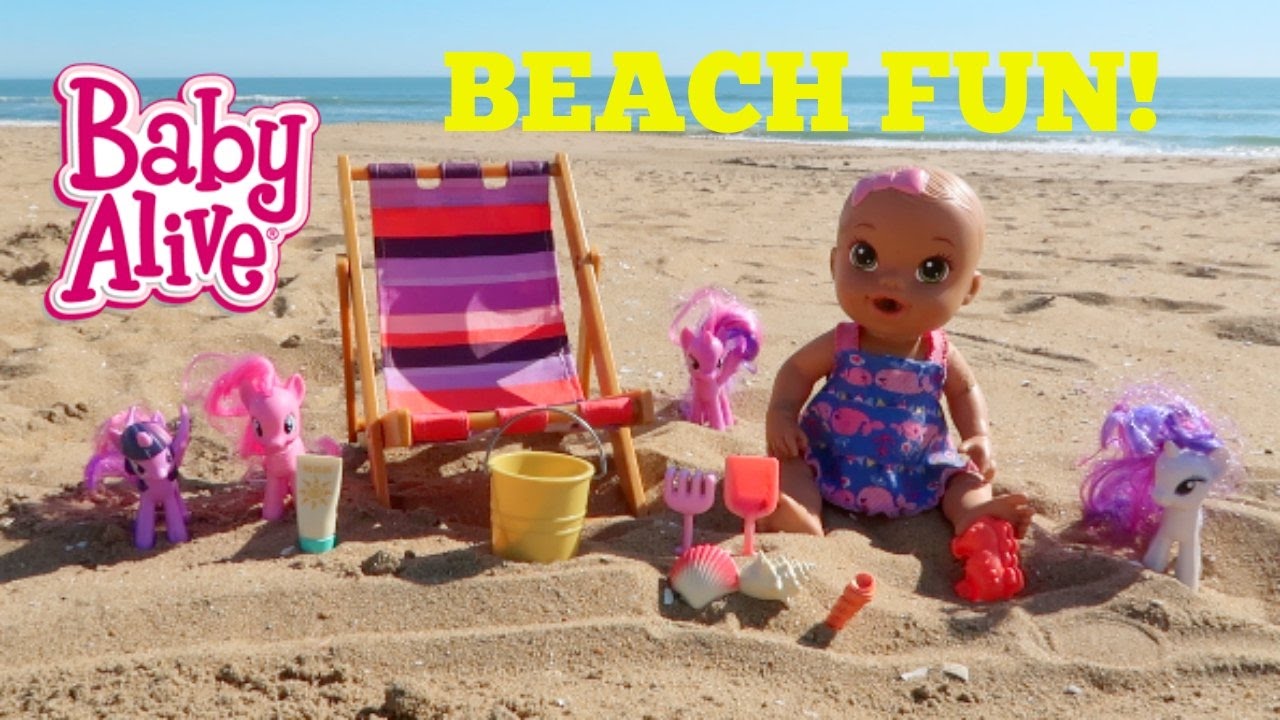 Baby Alive Plays on the Beach! | ThePlusSideOfThings - YouTube