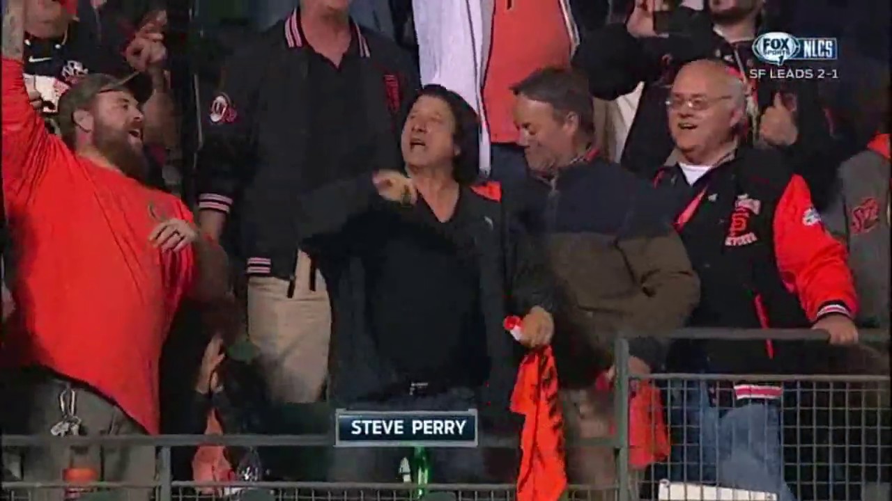 San Fran GIANTS Oct 2014 Steve Perry LIGHTS - YouTube