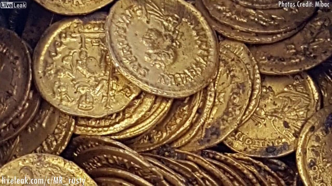 Huge Ancient Gold Coin Cache Found - YouTube