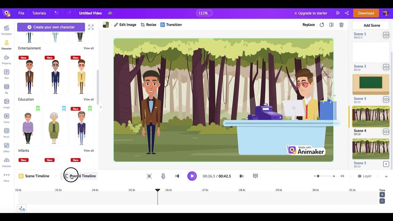 Dialogue between two characters animaker - YouTube