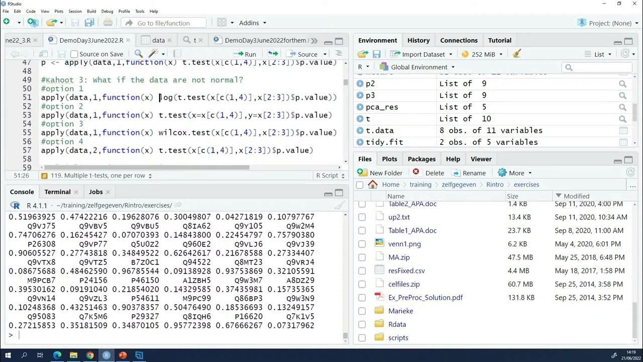 R introduction: Solution to Multiple Comparisons Q1 by VIB Bioinformatics Core - YouTube