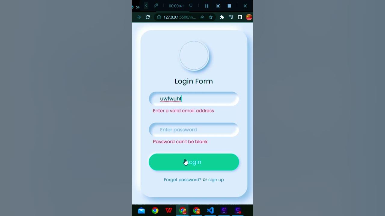 Shake On Invalid Input Html And Css Only Shorts Youtube