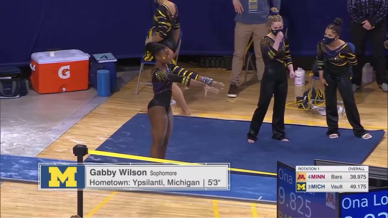 Gabby Wilson Vault Michigan vs Minnesota 2021 9.875 - YouTube