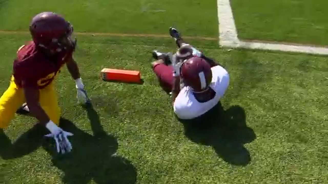 Gopher Football Scrimmage - Conor Rhoda to Rashad Still deep pass 8/15 ...