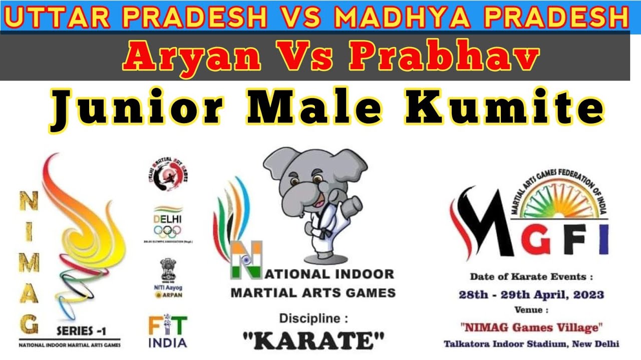 Karate National Indore Martial Arts Games 2023 | Aryan (UP) Vs Prabhav ...