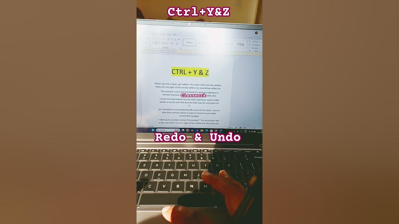 CTRL+Y&Z REDO&UNDO #computerknowledge #computerworld #shortcutkeys #exam #computereducational ...