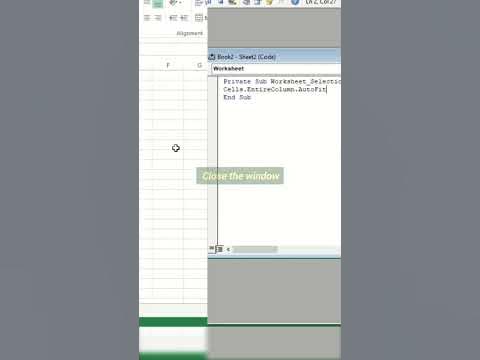 Autofit Column Using VBA code #exceltutorial - YouTube