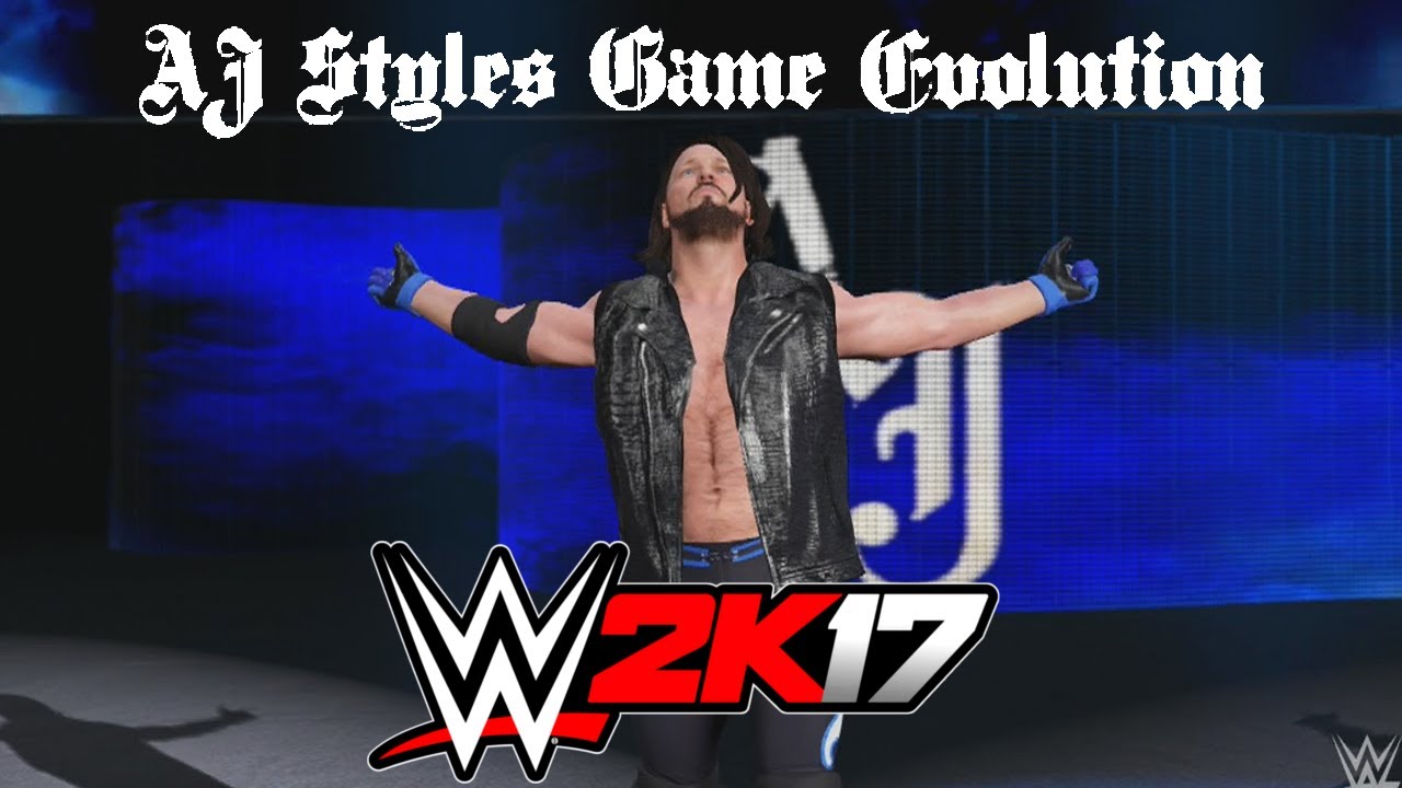 AJ Styles Video Game Evolution WWE 2K17 - YouTube