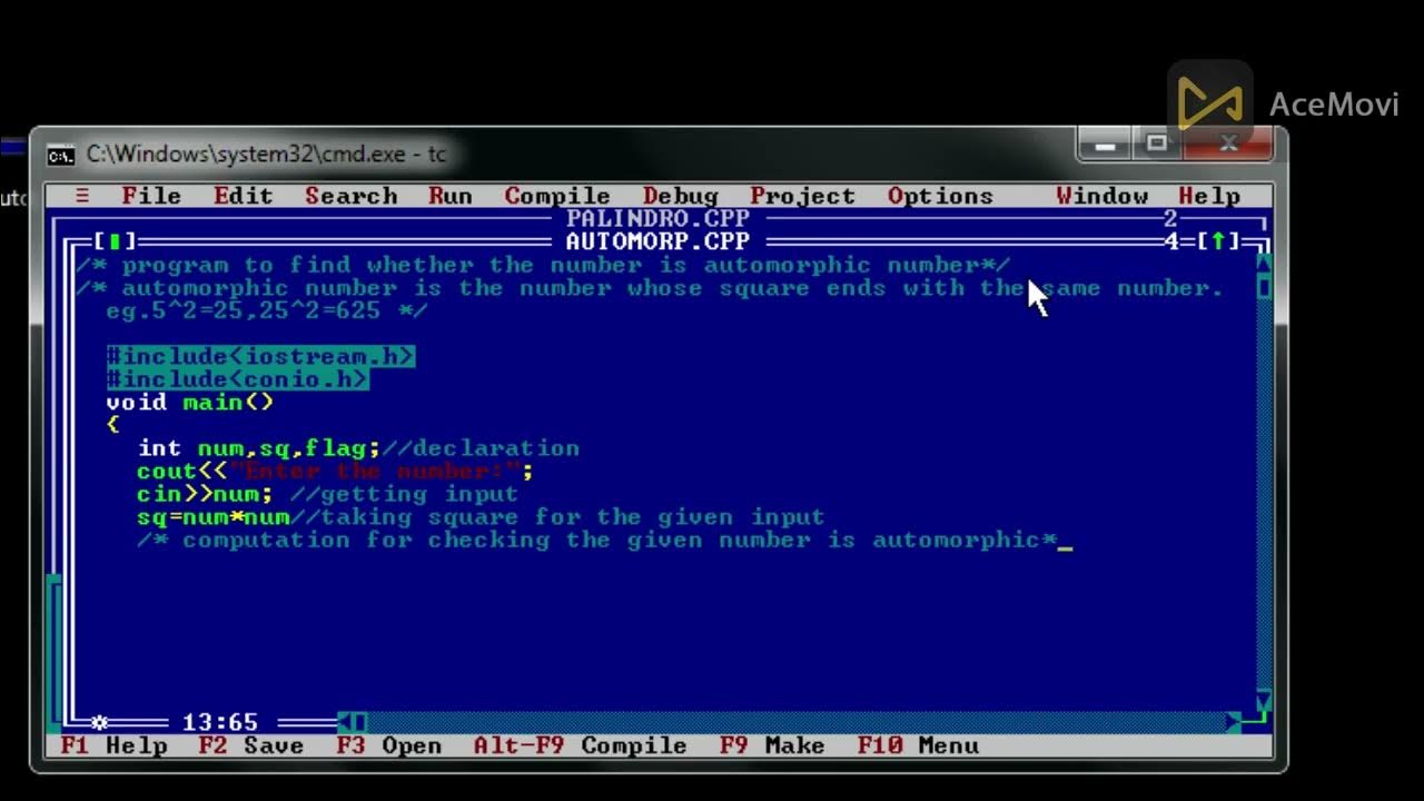 C++ program to find automorphic number - YouTube