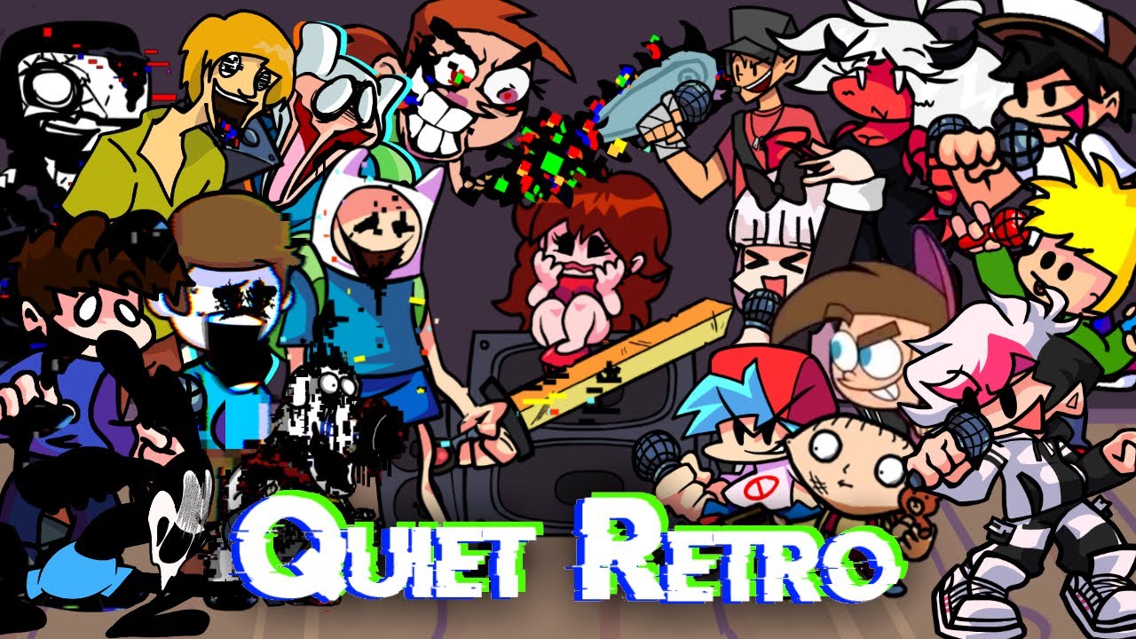 FNF Quiet Retro but Every Turn a Different Cover is Used - YouTube