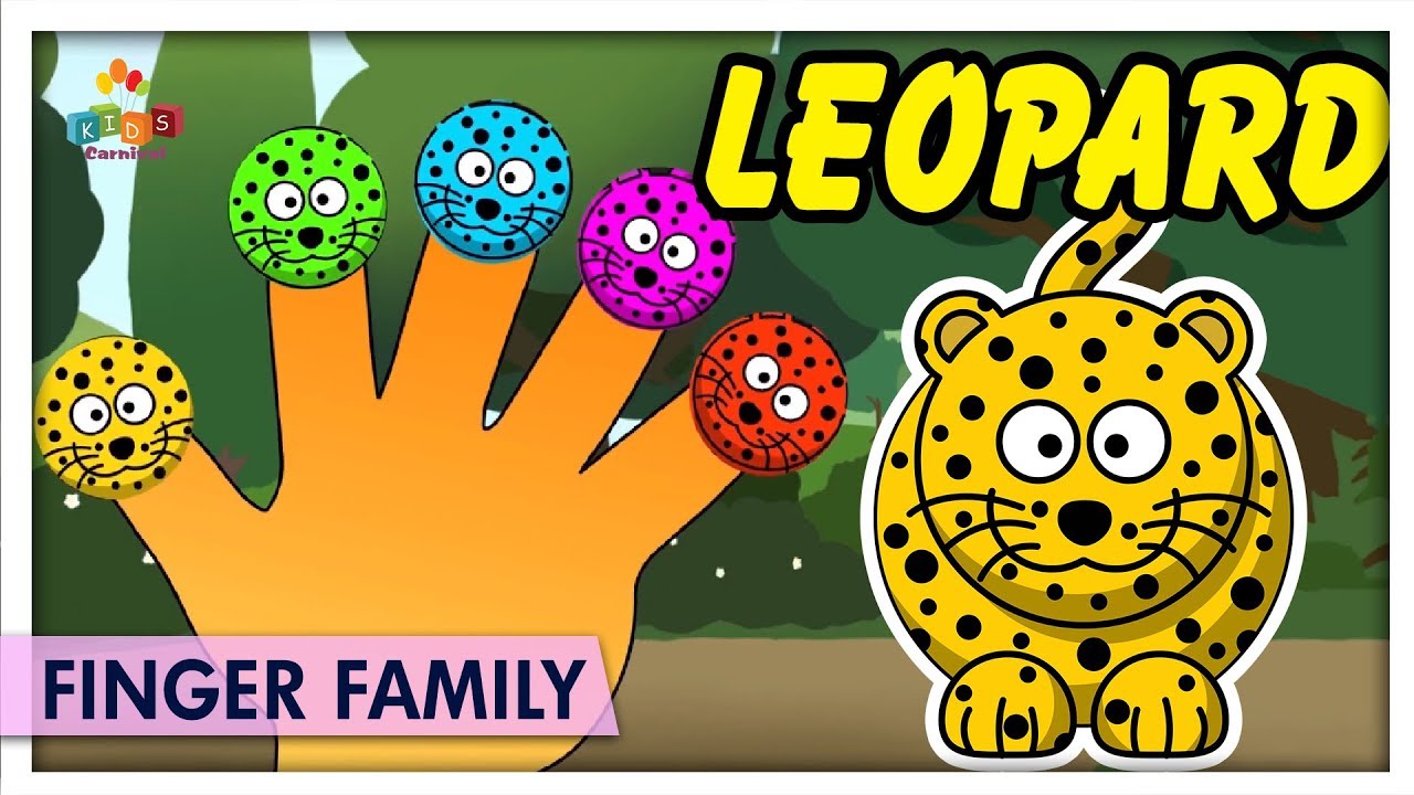 Leopard Finger Family | 3D Animals Finger Family Nursery Rhymes & Songs ...