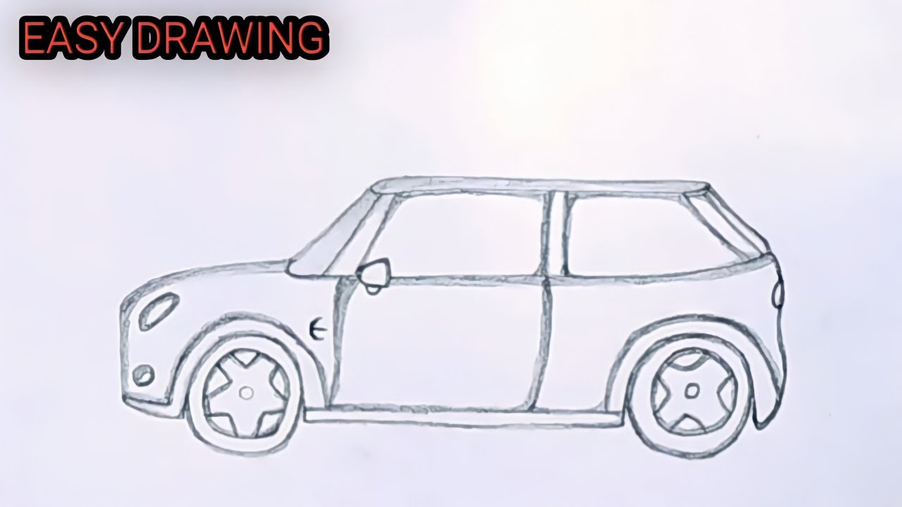 कार का चित्र बनाये बहुत ही असान तरीके से!! how to draw car easy step by ...