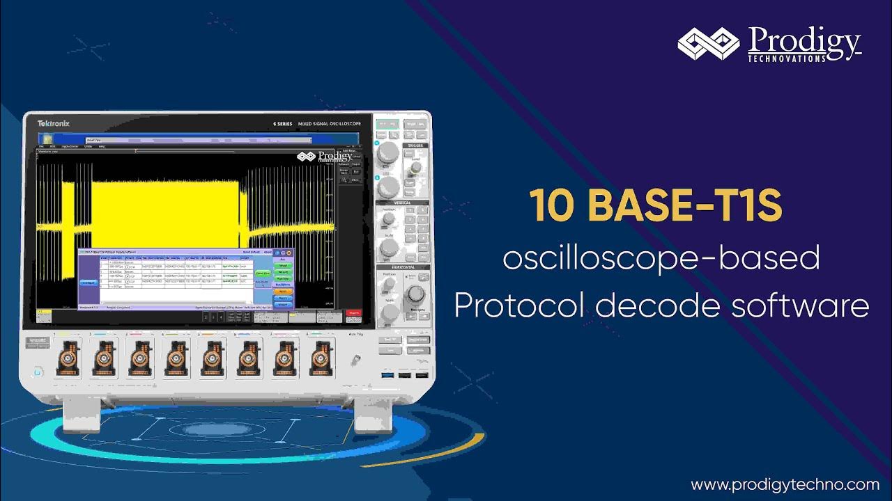 10BASE T1S Oscilloscope based Protocol Decode Software Demo | Prodigy Technovations - YouTube