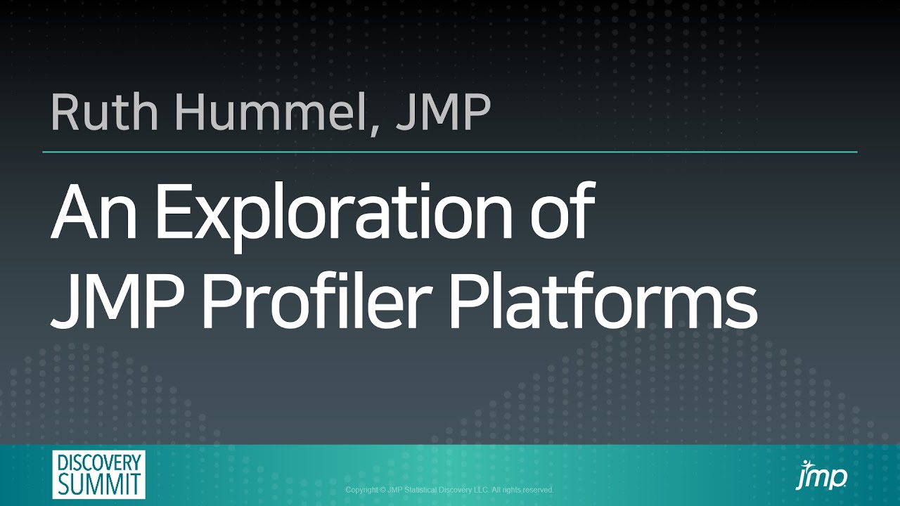 An Exploration of JMP Profiler Platforms - YouTube