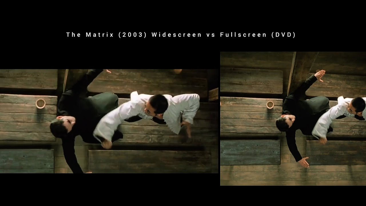 The Matrix Reloaded (2003) Widescreen vs Fullscreen (DVD) Neo vs Oracle ...