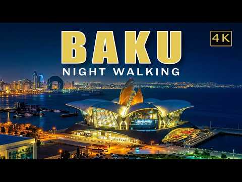 Baku Azerbaijan Walk July 2026 - Night Walk- 4k - City Ambience & Street sound